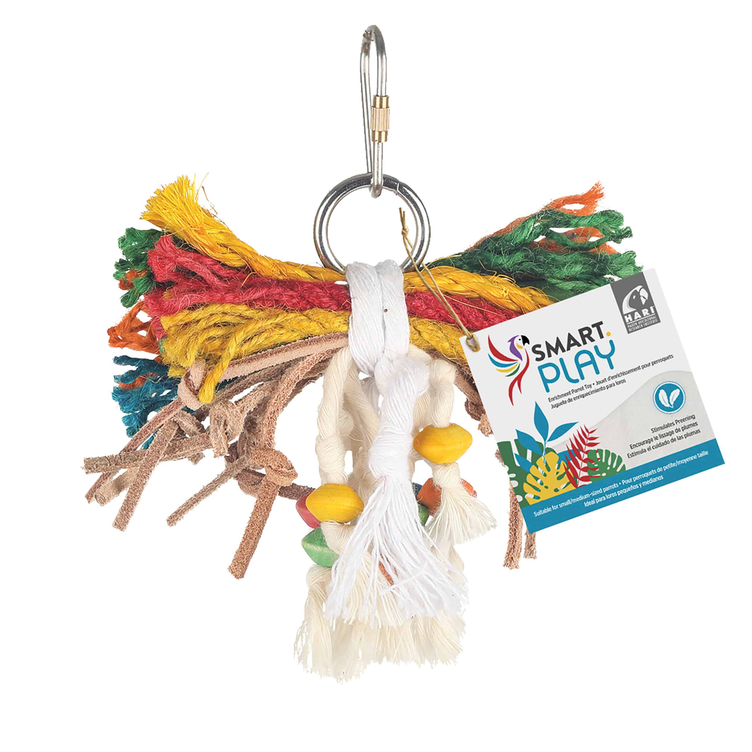 Leather Kabob, Enrichment Parrot Toy for Very Small to Small Birds ...