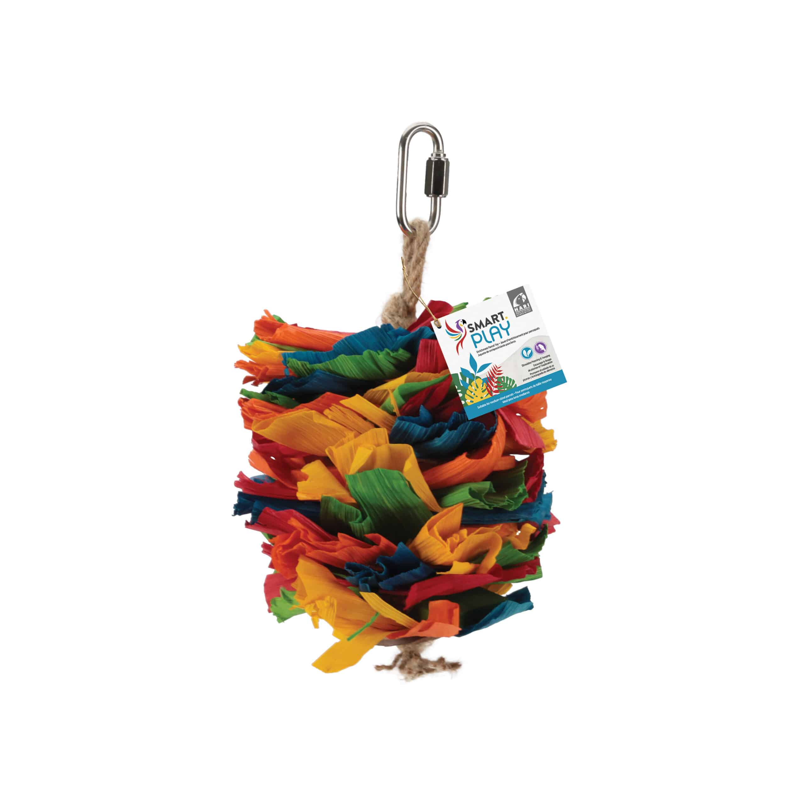 Corn Silk Cascade, Small, Enrichment Parrot Toy for Medium Birds ...